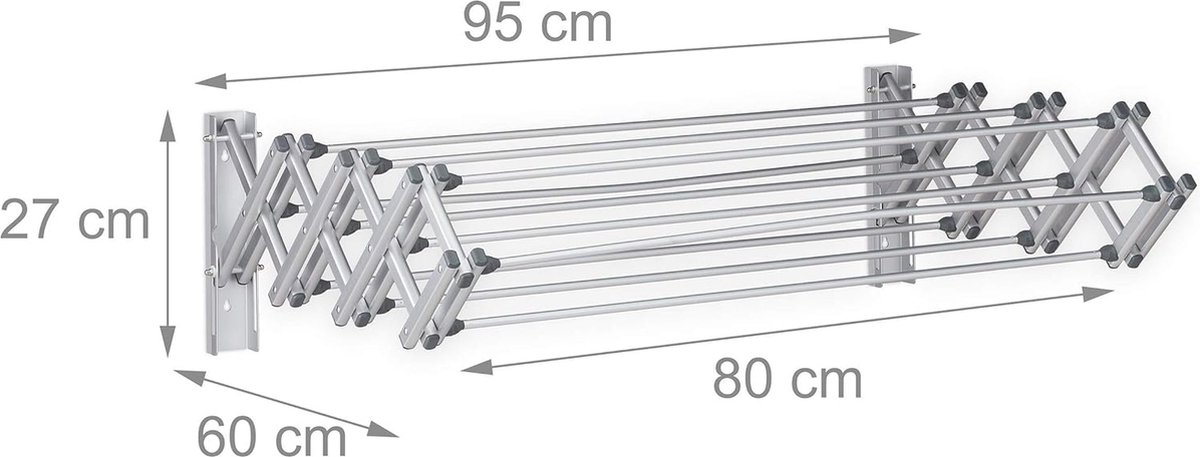 Equivera Wanddroogrek - Wanddroogrek Inklapbaar - Droogrek - Wand ...