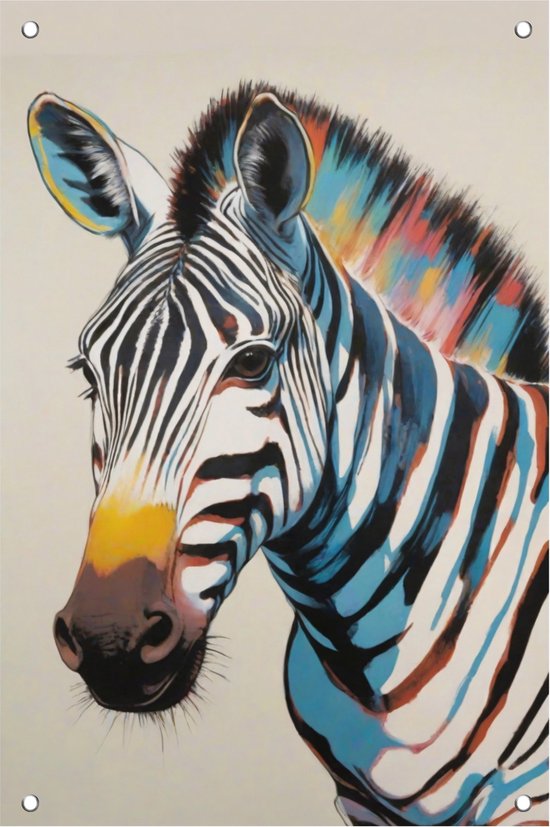 Zebra tuinposter - Natuur posters - Poster zebra - Poster buiten ...