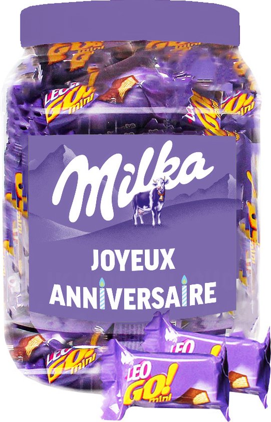 Milka Leo Go mini chocolade "joyeux anniversaire" - chocolade ...