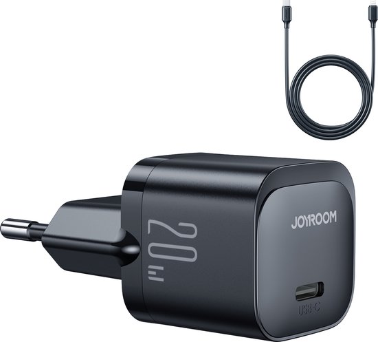 Joyroom 20W mini oplader - inclusief 1m lightning kabel - Zwart | bol