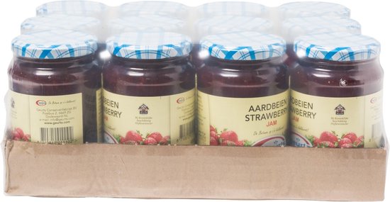 Geurts Jam aardbei 12 potten x 450 gram | bol