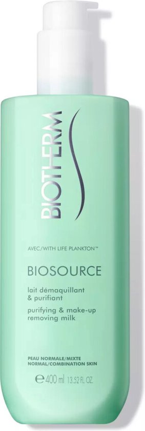 Biotherm - Biosource Purifying & Make-Up Remove Milk 400 Ml | bol