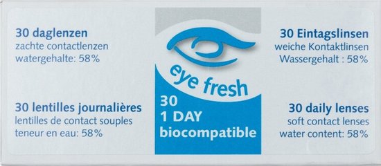 Eye Fresh daglenzen - 30 stuks - zachte contactlenzen - -0,5 | bol