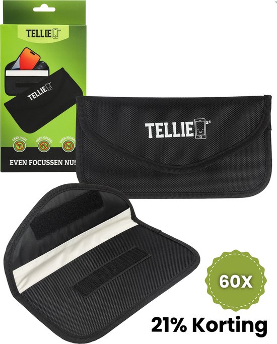60X "TELLIE" Signaal blokkerend telefoonzakje, telefoontas - Verminderd afleiding &... | bol