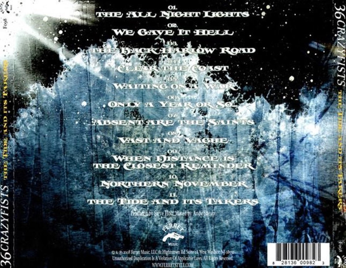 36 Crazyfists - The Tide And It's Takers (CD), 36 Crazyfists | CD ...