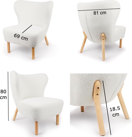 Teddy stoel - Teddy fauteuil - Ultiem confort - Wasbaar | bol