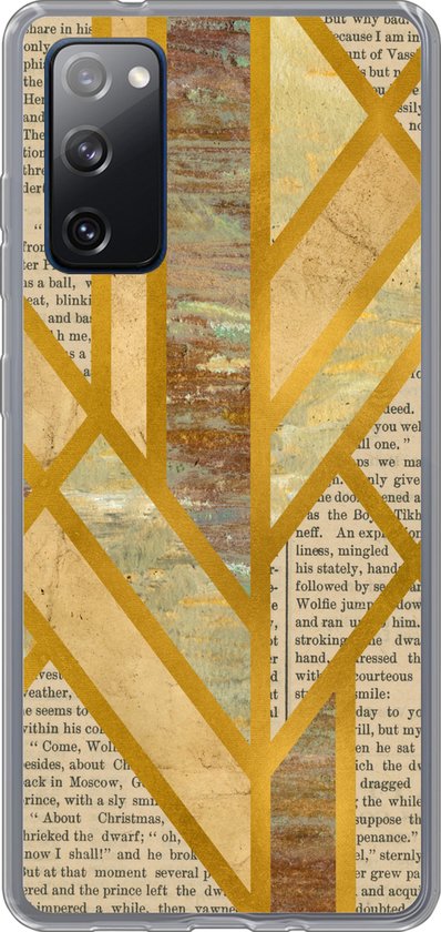 Telefoonhoesje Geschikt voor Samsung Galaxy S20 FE hoesje - Goud - Marmer print -... | bol