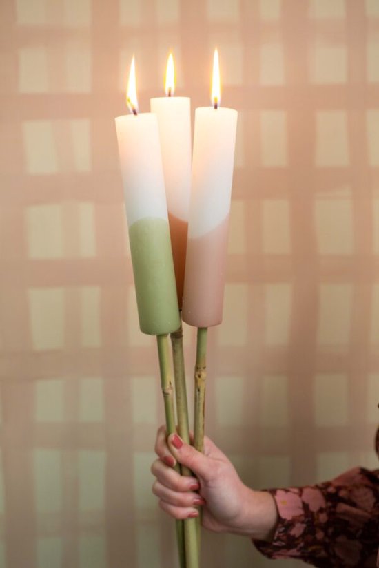 Tuinfakkel - fakkel kaars half dipped siena - buitenkaars - Ø3,8x20 cm ...