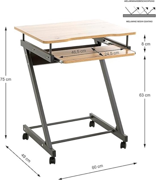 Thuis Laptop Notebook Computer Bureau, Computer Desk Desk Study Desk ...