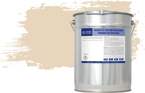 Wixx PU 250 Betonverf Buiten en Binnen - 5L - RAL 1015 | Ivoorwit | bol