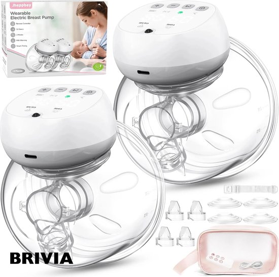 Brivia - Handsfree Borstkolf - Elektrische Draadloze Borstkolf – Dubbele Elektrische... | bol