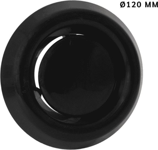Nedco Rond afzuigventiel - Ø 125 mm - Automatische luchtklep - Zwart ...