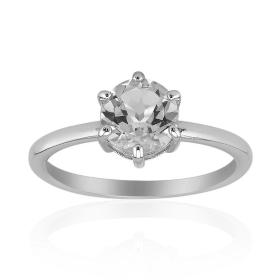 Witte Topaas Zilveren Ring | bol