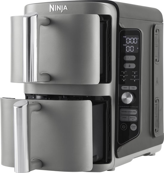 Ninja Double Stack Airfryer XXL - 9.5 Liter - Dubbele Gestapelde Lades ...