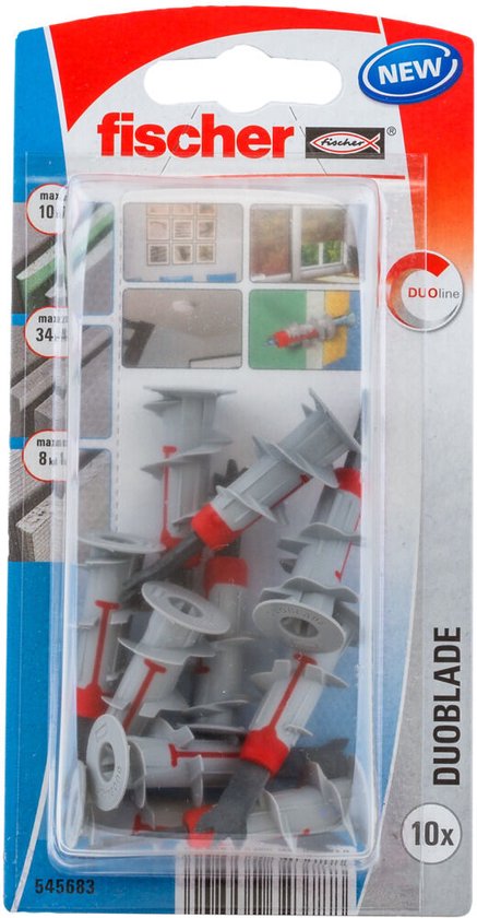 Fischer duoblade gipsplaatpluggen - 44m - voor schroefdiameter 4-5mm ...