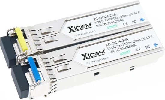 1.25G 20Km Sfp Module Lc Simplex Connector 1310nm/1550nm Single Mode ...