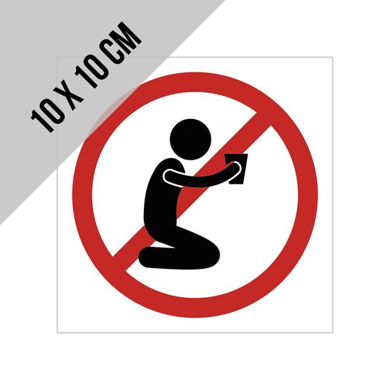 Pictogram/ sticker | Bedelen verboden | 10 x 10 cm | Verbodsbord ...