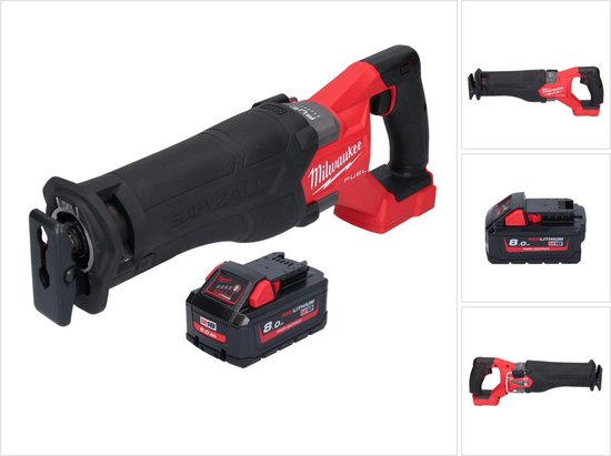 Milwaukee M18 FSZ-801 accu reciprozaag 18 V borstelloos + 1x accu 8.0 ...