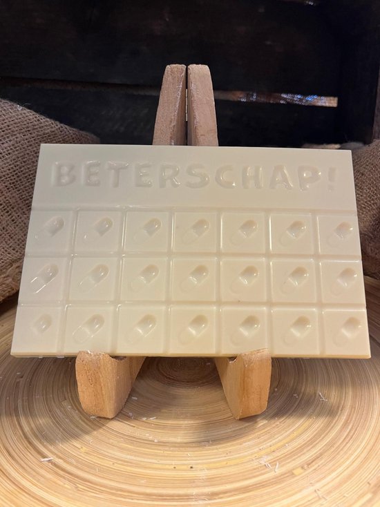 Chocolade tablet "Beterschap" | Breektablet met 21 blokjes | 7 dagen ...