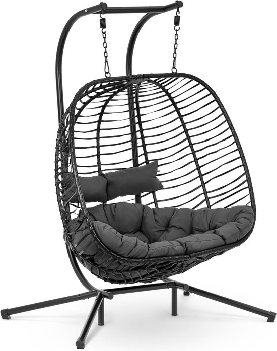 Buiten hangstoel met frame - voor twee personen - opklapbare zitting ...