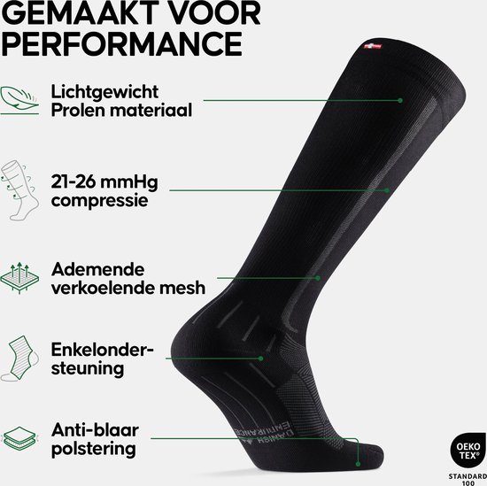 DANISH ENDURANCE Compressiekousen Dames & Heren - Steunkousen - 21-26 ...