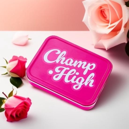 Champ High Bewaarblik Diep Roze - Metaal bewaarblik - Tin Box - 11.2x8.3cm | bol