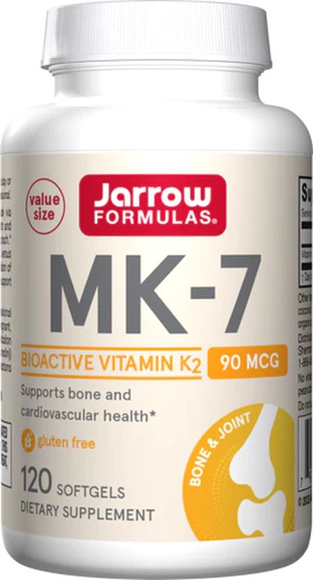 K - MK7 90mcg 120 softgels - menaquinon vitamine K2 | Jarrow Formulas | bol