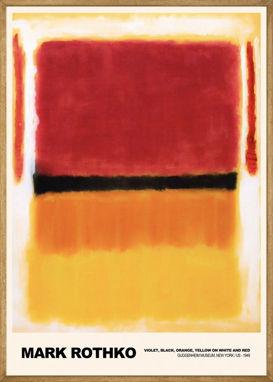 Mark Rothko Violet, Black, Orange, Yellow on White and Red Poster ...