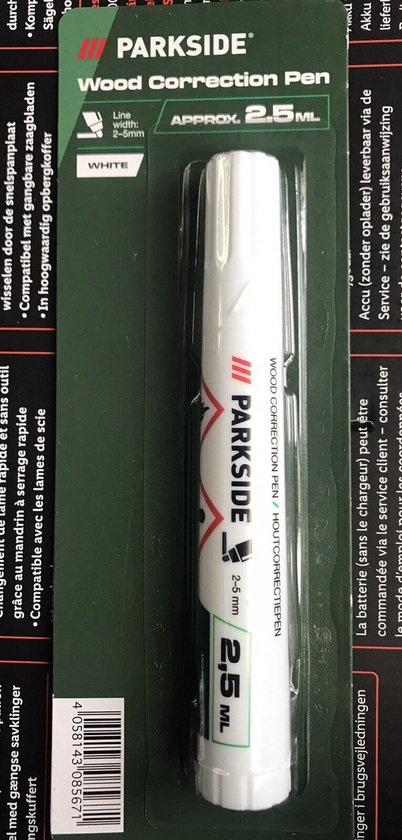 Parkside wood correction pen - hout correctie stift - 2-5 mm punt - 2,5 ...
