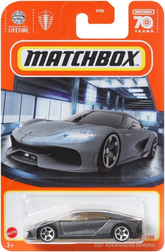 MATCHBOX 45-100 METALIC GREY (1:64) KOENIGSEGG | bol