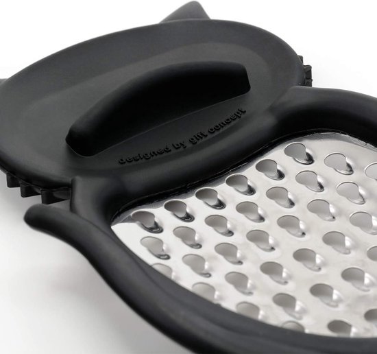 kaasrasp in kattenvorm, keukengerei van silicone, roestvrij staal, rasp ...