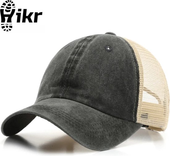 Hikr® Trucker Cap - Half mesh lichtgewicht hardloop pet - Baseball cap ...