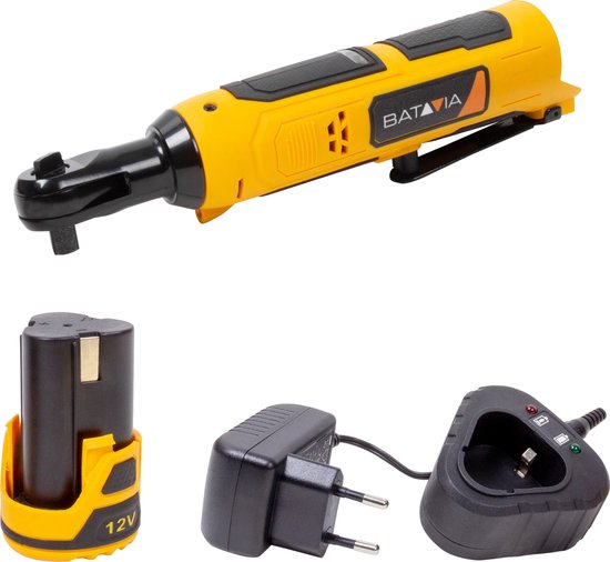 Batavia Accu 12V ratelsleutel - Incl. 2.0 Ah Li-ion Accu / 0.4A Oplader ...