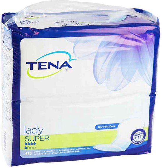 TENA Lady Super- 4 x 30 stuks voordeelverpakking | bol