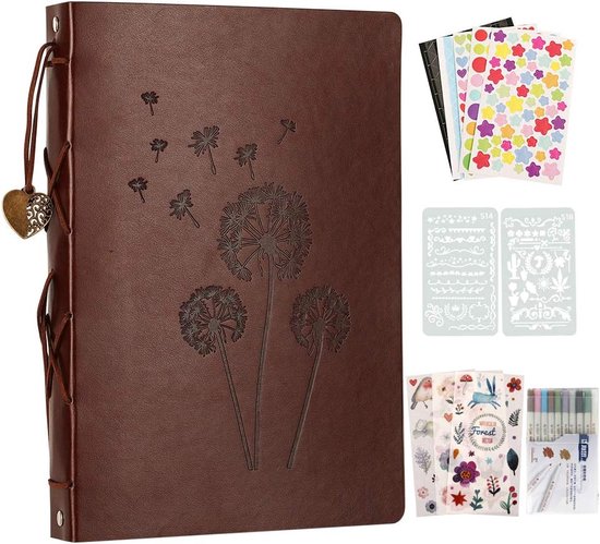 Fotoalbum Leren 28 x 21cm, Photo Album Self Adhesive, Zwarte 60 Pagina ...