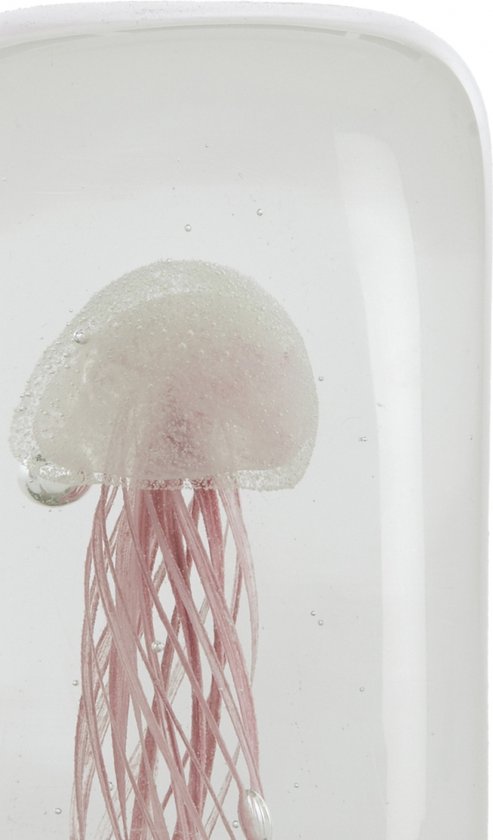 Light & Living Deco Beeld Jellyfish - Glas - Transparant/Roze - 6x13x6 ...