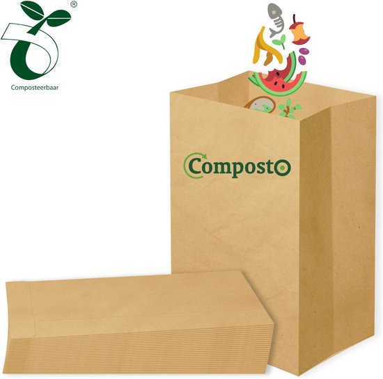 Composto GFT afvalzakken 20L x 25 stuks | 100% Composteerbare ...