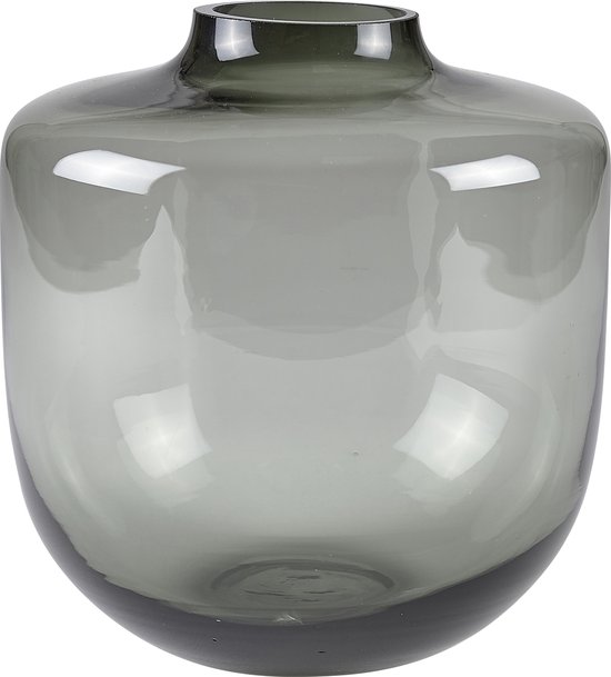 Villa Collection Daun Vaas Dia. 20 x 21 cm Grijs Glas | bol