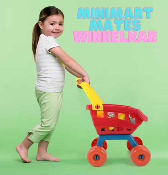 MiniMartMates -Winkelkar voor kinderen-Gevulde winkelkar- Speelgoed ...