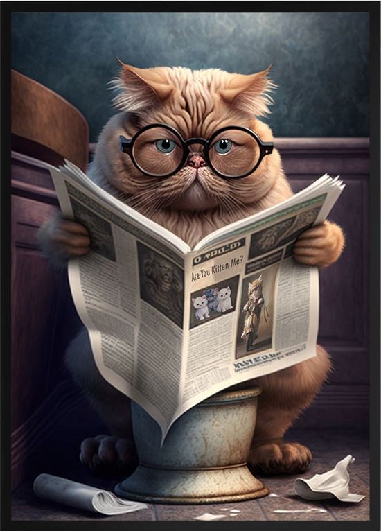 Voeg Een Vleugje Humor Toe Aan Je Interieur Met Onze Hilarische Kat Op ...