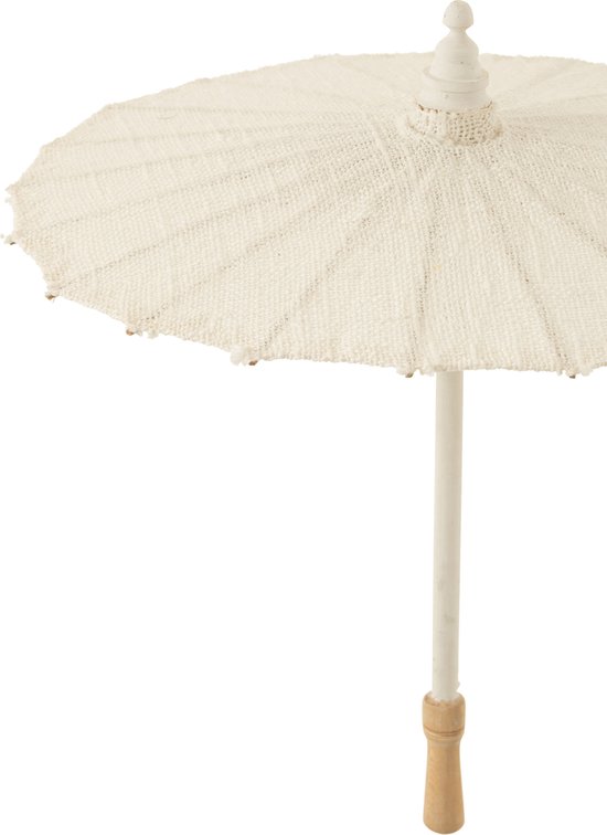 J-Line parasol Tumanggal - textiel/hout - wit | bol