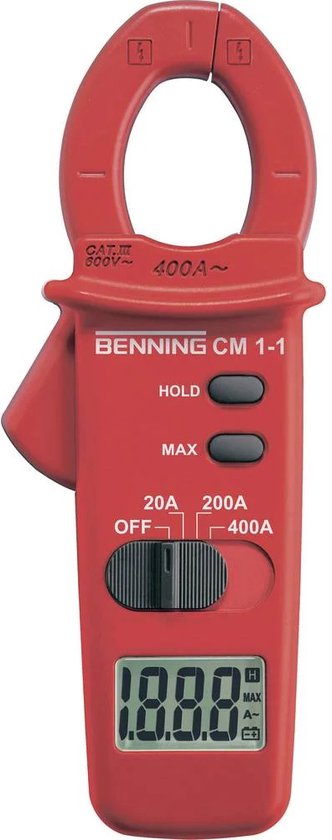 Benning CM 1-2 Stroomtang Multimeter - Digitaal - CAT III 600 V | bol