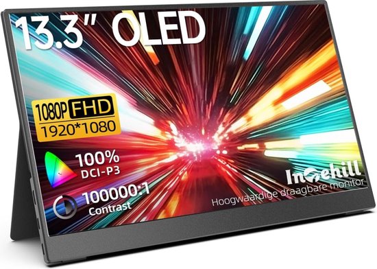 OLED Draagbare Monitor voor Laptop – Portable Monitor 13,3 Inch ...