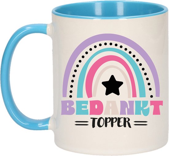 Bellatio Decorations Cadeau mok voor collega - blauw - bedankt topper ...