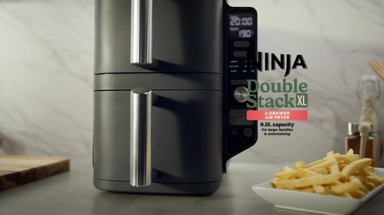 Ninja Double Stack Airfryer XXL - 9.5 Liter - Dubbele Gestapelde Lades - SL400EU | bol