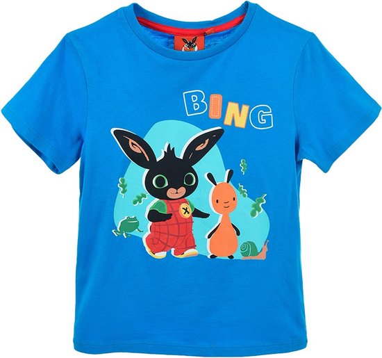 Bing Bunny - T-shirt Bing Bunny - blauw - maat 116 | bol
