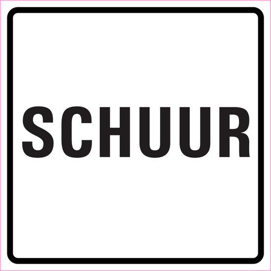 Schuur sticker, wit zwart 100 x 100 mm | bol