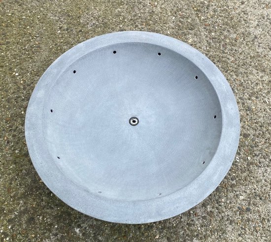 In & Out Deco waterornament - fontein waterschaal - fiberstone licht grijs | bol