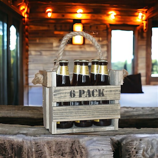 Sfeer7 - houten bierkrat - 6 pack - relatiegeschenk - cadeau - vaderdag ...