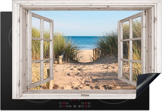 KitchenYeah® Inductie beschermer 74x48 cm - Doorkijk - Strand - Zee ...